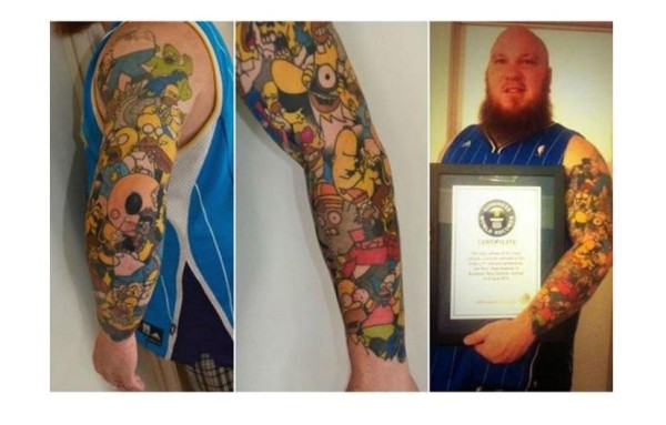 Homero Simpson le ayuda a conseguir el premio guines