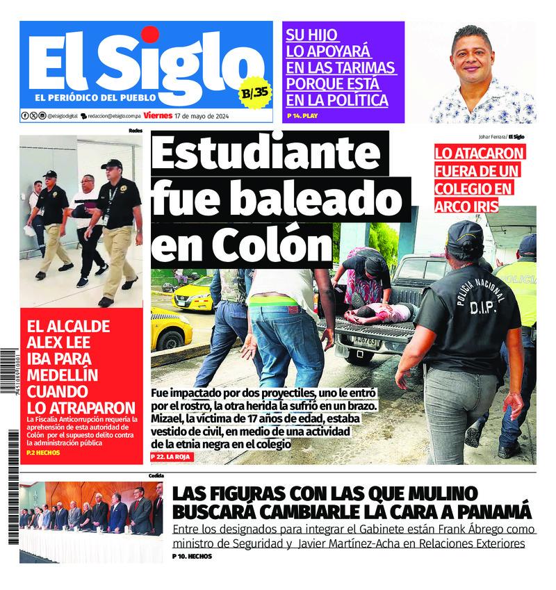 Portada del impreso del 17 de mayo de 2024